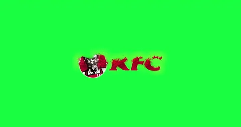Green screen KFC logo animation. | Stock Video | Pond5