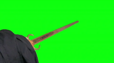 Green Screen Knight Sword 01 | Stock Video | Pond5