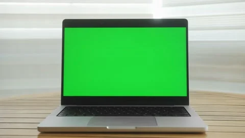 Green screen laptop computer close up. M... | Stock Video | Pond5