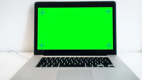 Green Screen Laptop Computer, Panning Sh... | Stock Video | Pond5