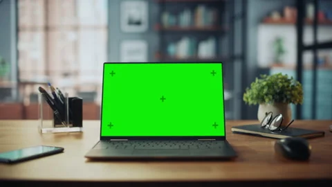 Laptop Green Screen 4K Stock Video Footage | Royalty Free Laptop Green ...