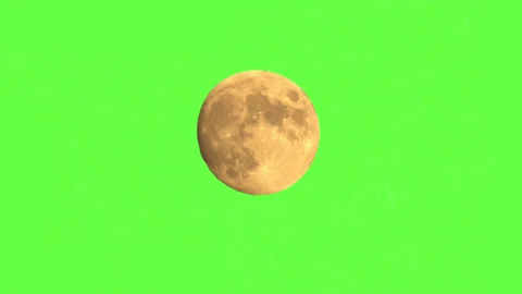 Green Screen, Large Full Moon Isolated W... | Stock Video | Pond5