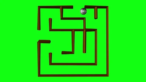 Green screen logic ball game maze puzzle... | Stock Video | Pond5