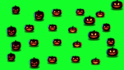 green screen with lots of pumpkins for v... | Stock Video | Pond5