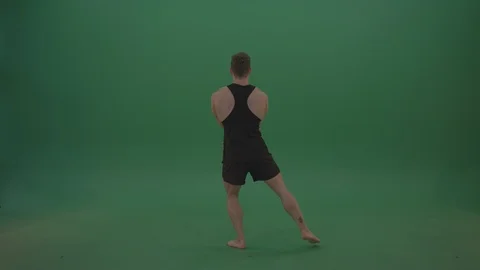 Green Screen Man Bodybilder shows his b... | Stock Video | Pond5