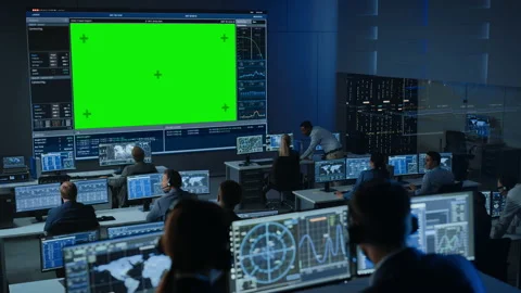 Green Screen Mockup Space Mission Contro... | Stock Video | Pond5