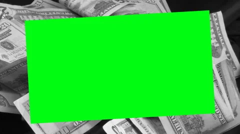 Green screen on money background | Stock Video | Pond5