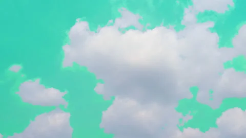 The green screen of moving white clouds ... | Stock Video | Pond5