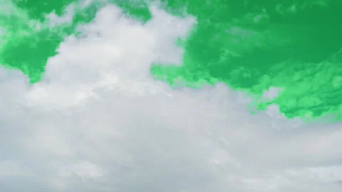 The green screen of moving white clouds ... | Stock Video | Pond5