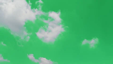The green screen of moving white clouds ... | Stock Video | Pond5
