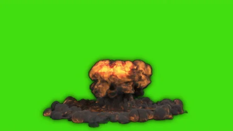 Green Screen Nuclear Explosion. Nuclear ... | Stock Video | Pond5
