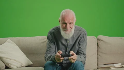 Green Screen. An Old Man With a Gray Bea... | Stock Video | Pond5