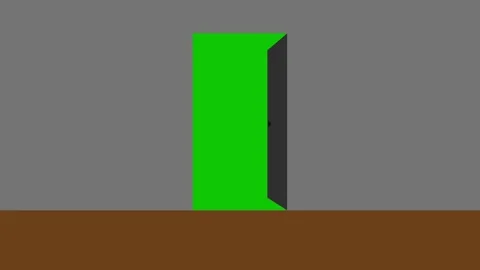 Green Screen Open Door Animation in Gray... | Stock Video | Pond5