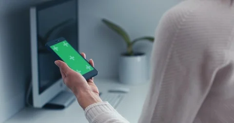 GREEN SCREEN Over the shoulder shot of y... | Stock Video | Pond5