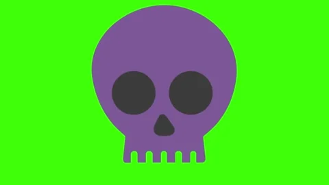 green screen , party icon , skull | Stock Video | Pond5