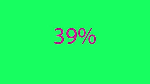 green screen, percent number animation | Stock Video | Pond5