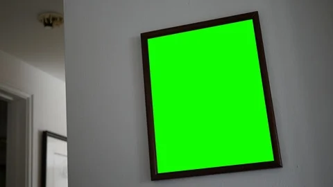 Green screen picture frame in modern hal... | Stock Video | Pond5