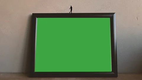Green screen picture frame with silhouet... | Stock Video | Pond5