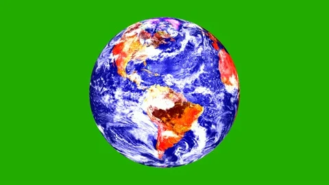 green screen planet Earth rotating in sp... | Stock Video | Pond5