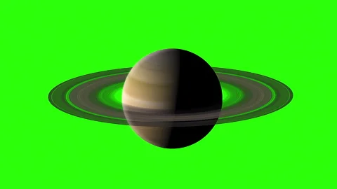 Green Screen Planet Saturn with Celestia... | Stock Video | Pond5