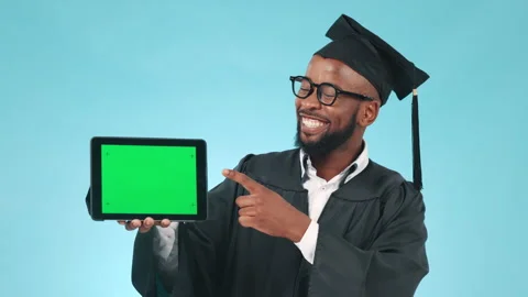 Green screen, pointing and black man wit... | Stock Video | Pond5
