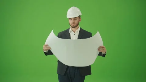Green Screen. Portrait of Civil Engineer... | Stock Video | Pond5