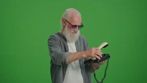 Green Screen. Portrait of an Old Man Sho... | Stock Video | Pond5