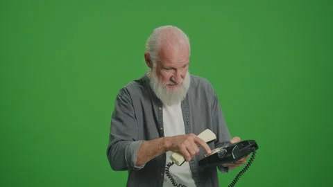 Green Screen. Portrait of an Old Man Sho... | Stock Video | Pond5
