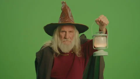 Green Screen. A Portrait of an Old Wizar... | Stock Video | Pond5