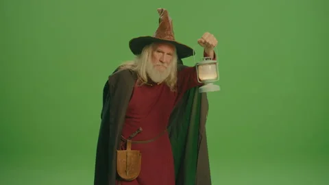 Green Screen. A Portrait of an Old Wizar... | Stock Video | Pond5