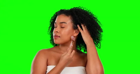 Green screen, portrait of woman with fac... | Stock Video | Pond5