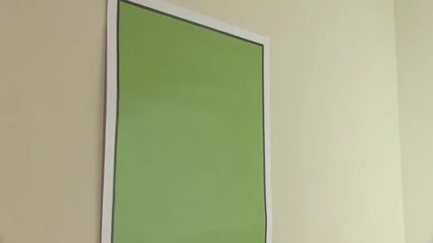 Green screen poster on wall effect | Stock Video | Pond5