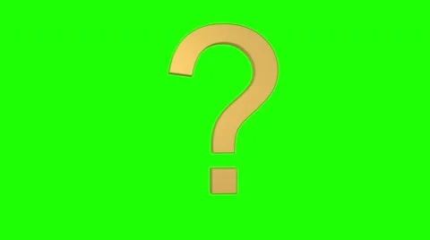 green screen question mark loop rotating... | Stock Video | Pond5