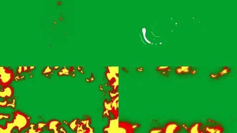 green screen red yellow fire on an image... | Stock Video | Pond5