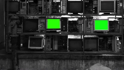 Vintage Computer Green Screen Stock Footage ~ Royalty Free Stock Videos ...