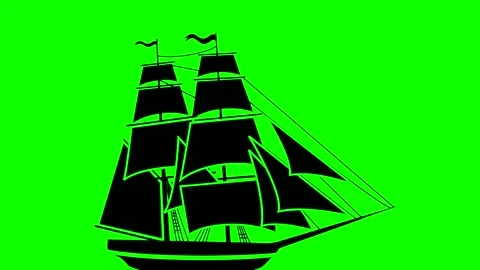 GREEN SCREEN SAILING SHIP # 1 | Stock Video | Pond5