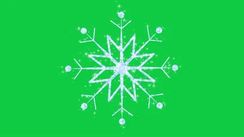green screen shining snowflake with litt... | Stock Video | Pond5