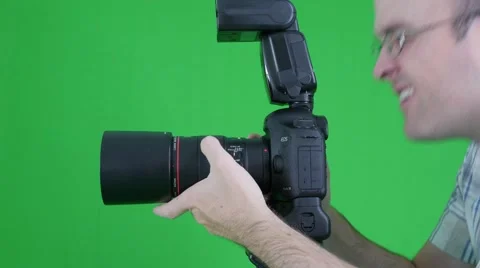 Green screen shot of a photographer at t... | Stock Video | Pond5