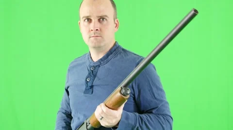 A green screen shot of a shooter with hi... | Stock Video | Pond5