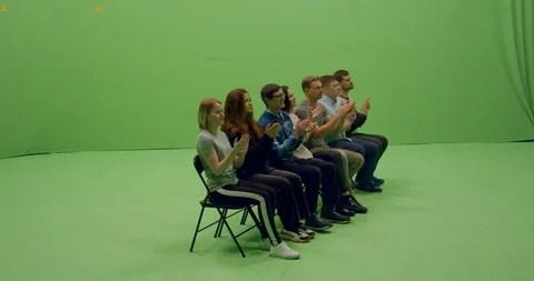 GREEN SCREEN Side view group of young pe... | Stock Video | Pond5