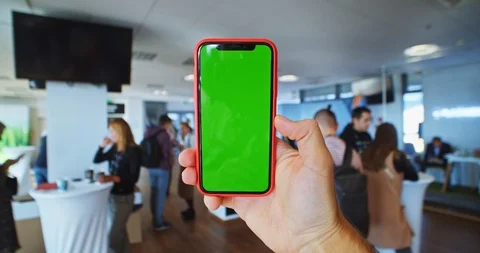 Green screen smartphone mobile with mode... | Stock Video | Pond5