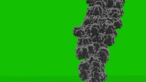 Green screen smoke anime cartoon | Stock Video | Pond5