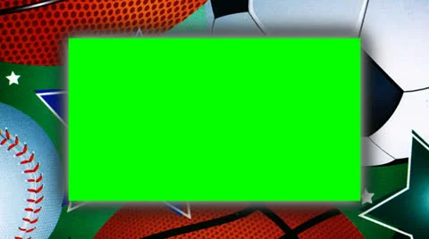 Green screen with sports background | Stock Video | Pond5