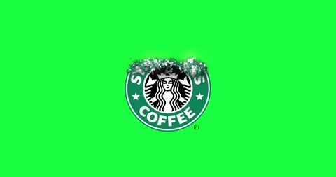 Green screen starbuck logo animation. | Stock Video | Pond5