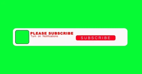 Green Screen Subscribe Text Icon Animate... | Stock Video | Pond5