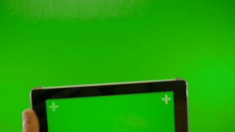 green screen tablet and green background... | Stock Video | Pond5
