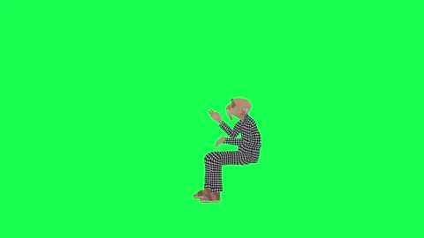 Green screen tall old man sitting clappi... | Stock Video | Pond5