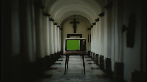 Green Screen Television Church Hallway V... | Stock Video | Pond5