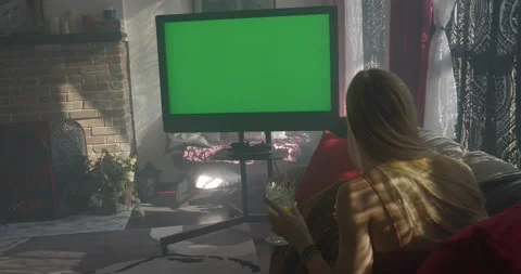 Green screen television on misty hazy mo... | Stock Video | Pond5