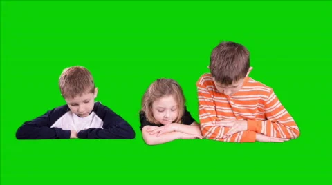 green screen three kids popup | Stock Video | Pond5